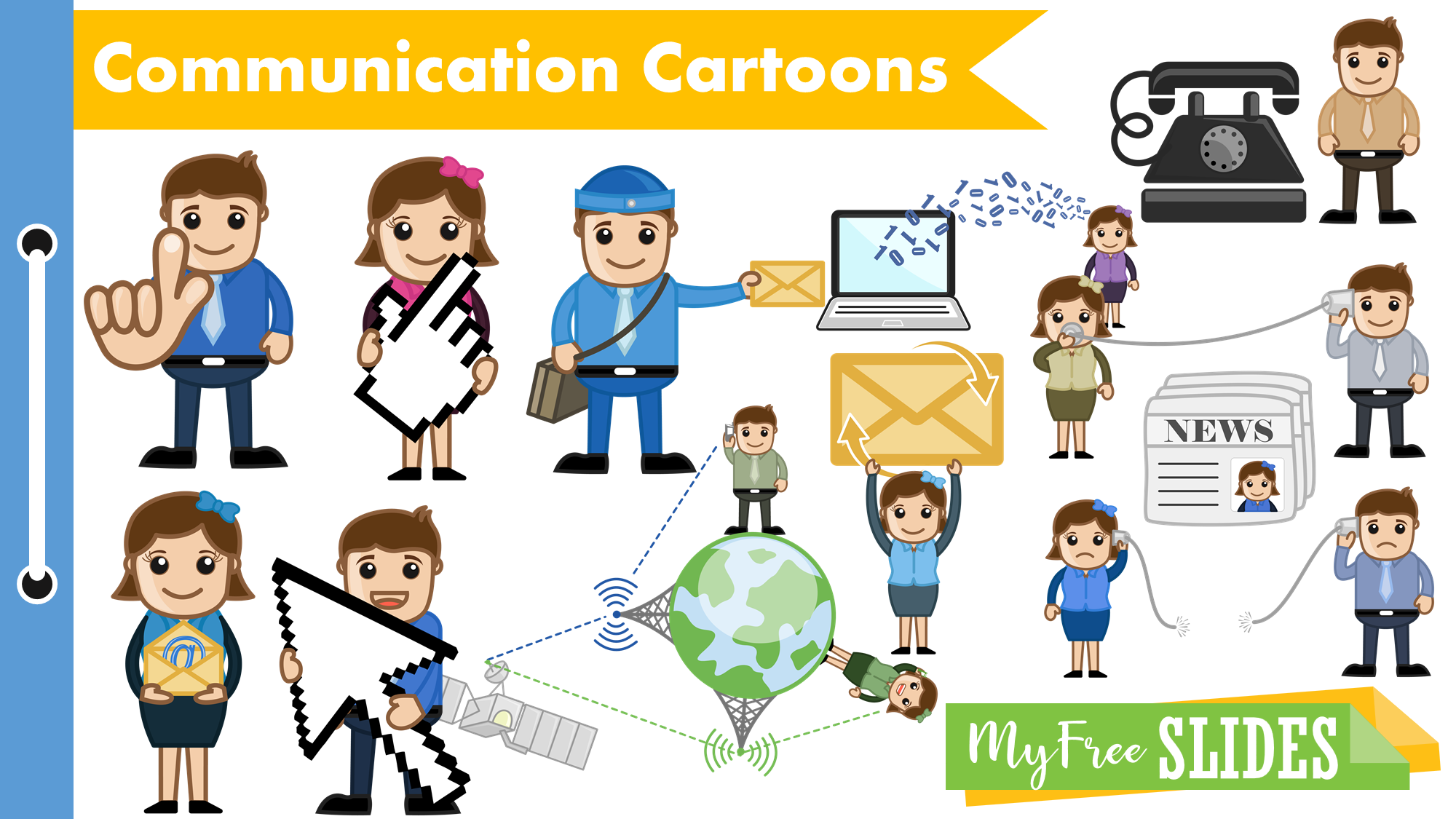 Communication Cartoon Themes For Google Slides : MyFreeSlides