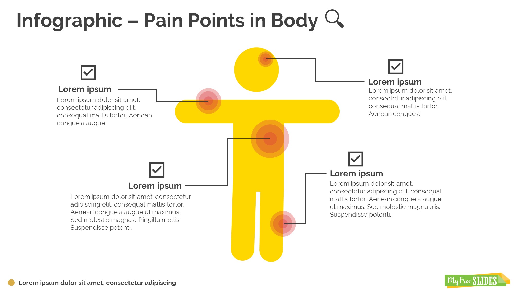 Pain Points in Body Infographic Template : MyFreeSlides
