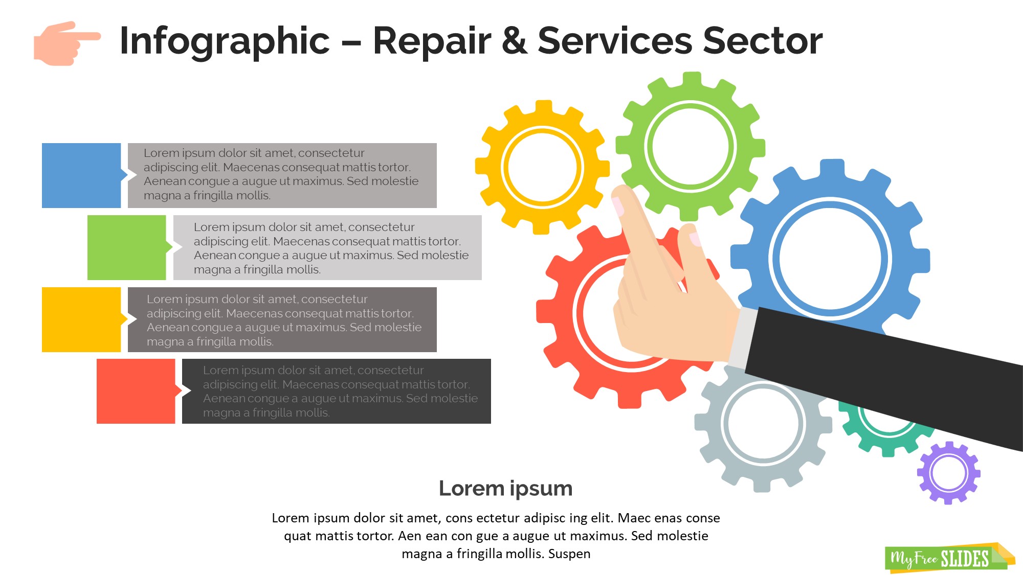 Free Service Sector Infographic Template for Google Slides : MyFreeSlides